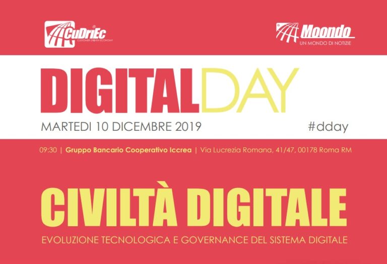 Digital Day 2019: Civiltà Digitale, evoluzione tecnologica e governance ...